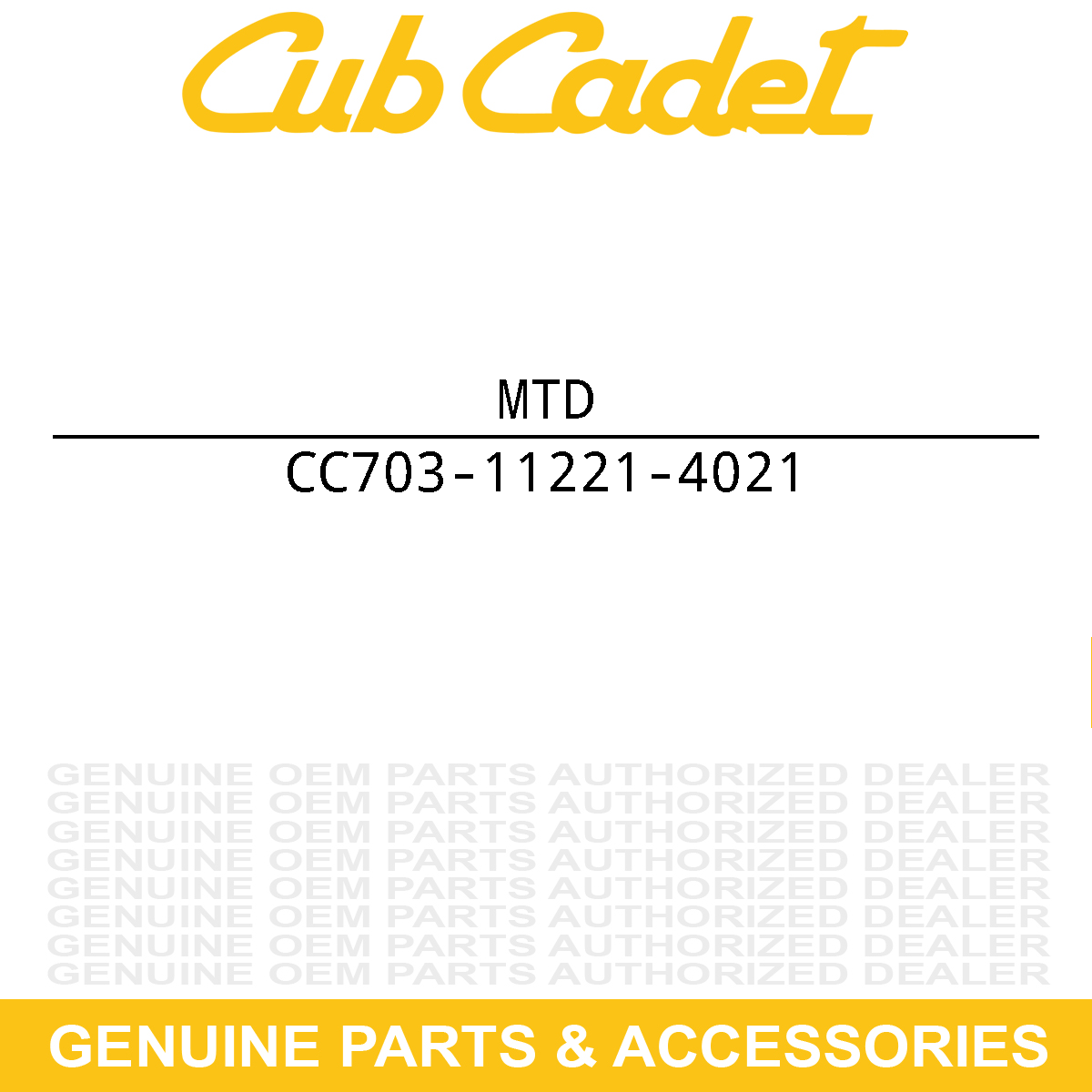 MTD 703-11221-4021 Bracket Lift Deck 48" Right Hand CbYellow Cub Cadet ...