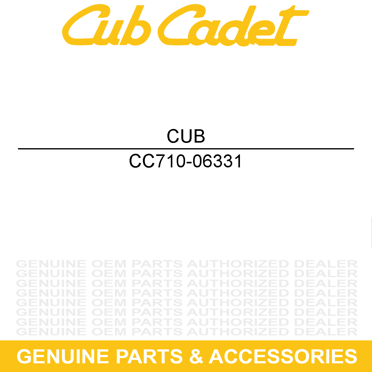 CUB CADET 710-06331 Screw 5/16 18 X 5.19 Gr5 GSE GS GSX XT3 ...