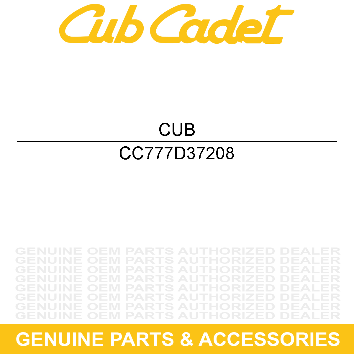 CUB CADET 777D37208 Cc30 H Cr12 Label | eBay