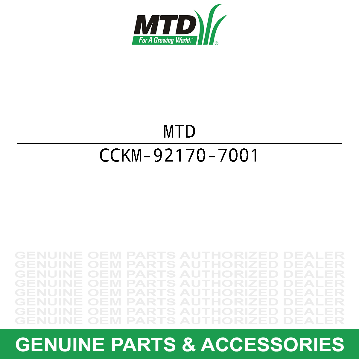 MTD KM-92170-7001 Control Clamp 1748F | eBay