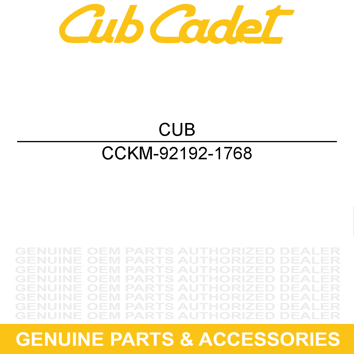 CUB CADET KM-92192-1768 Tube | eBay