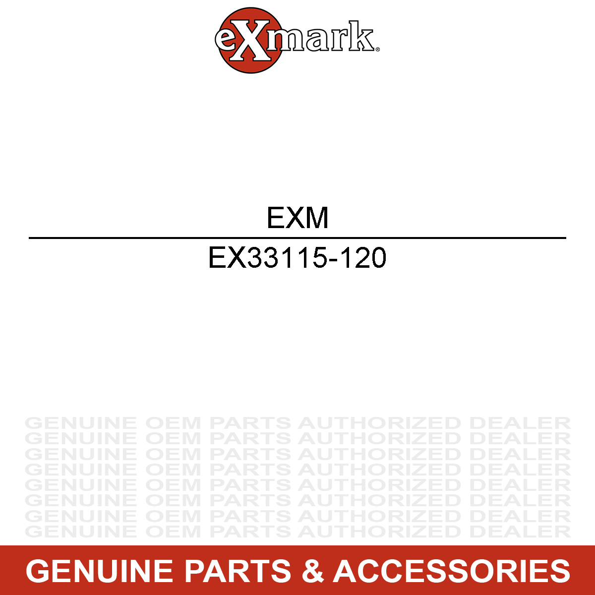 Exmark 33115-120 Hex Head Screw Vantage EZRider Stand On Sulky ...