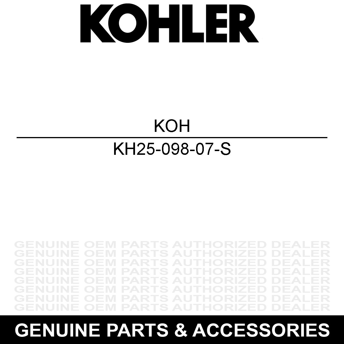 Kohler 25 098 07-S Electric Starter-Bendix Drive Engine 25 098 07-S ...